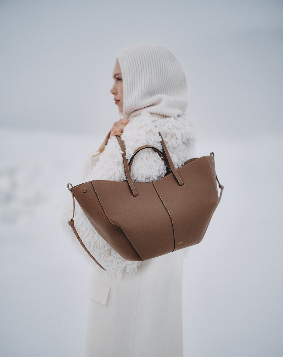 Polène | Bag - Cyme Mini - Black Canvas – Polène AU